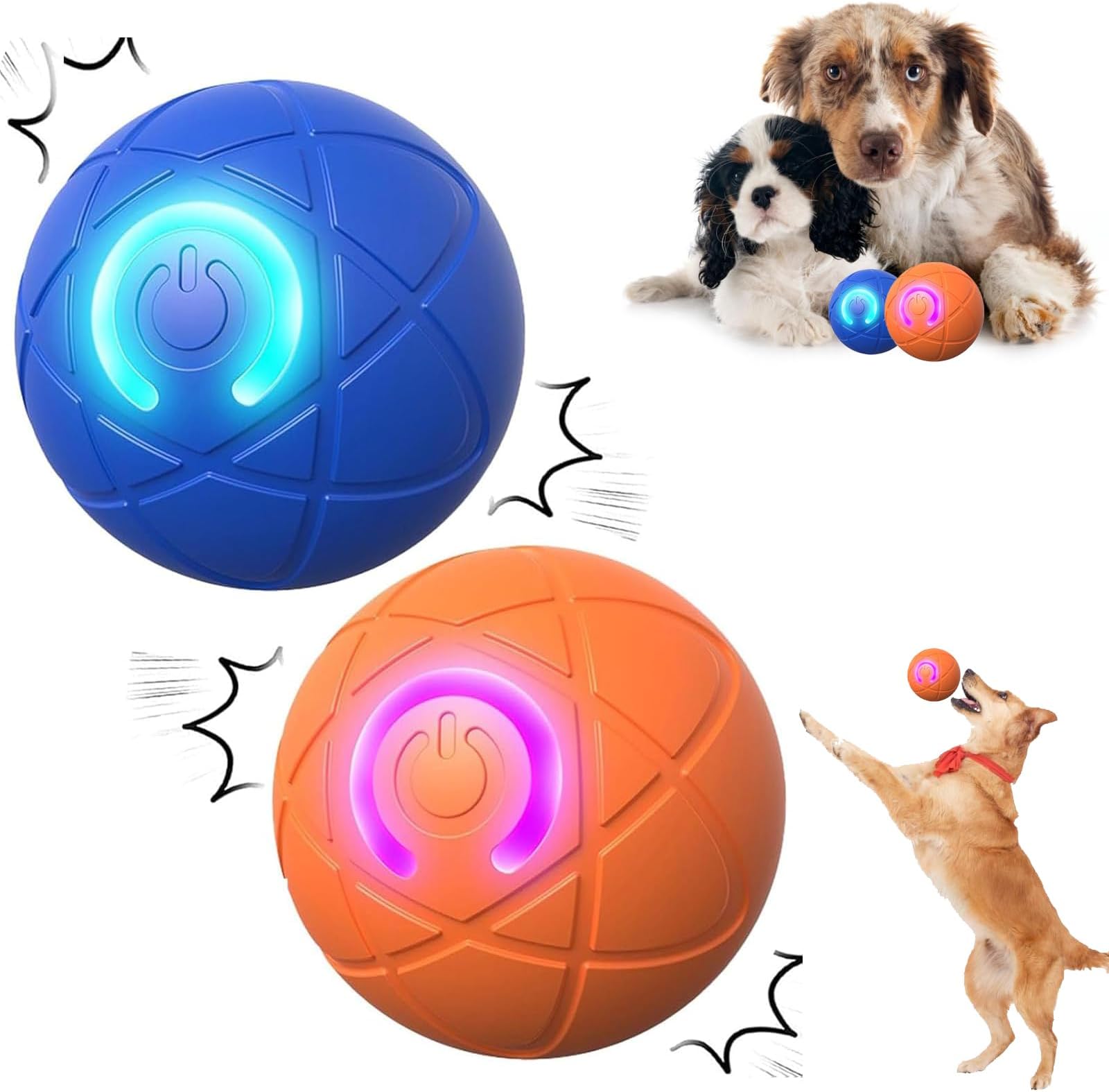 Pet Supplies : Vibrating Dog Ball,Interactive Dog Balls,Pet Bounce Ball ...