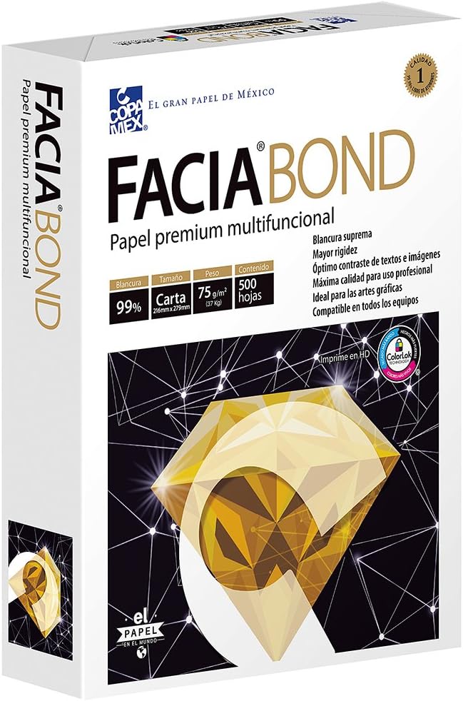 DIEM PREMIUM Paquete de 500 Hojas Papel Bond Premium Tamaño Carta, 99% ...