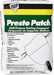 DAP Presto Patch Multi-Purpose Patching Compound (Dry Mix), White, 25 Lb (7079858552) - Wall ...