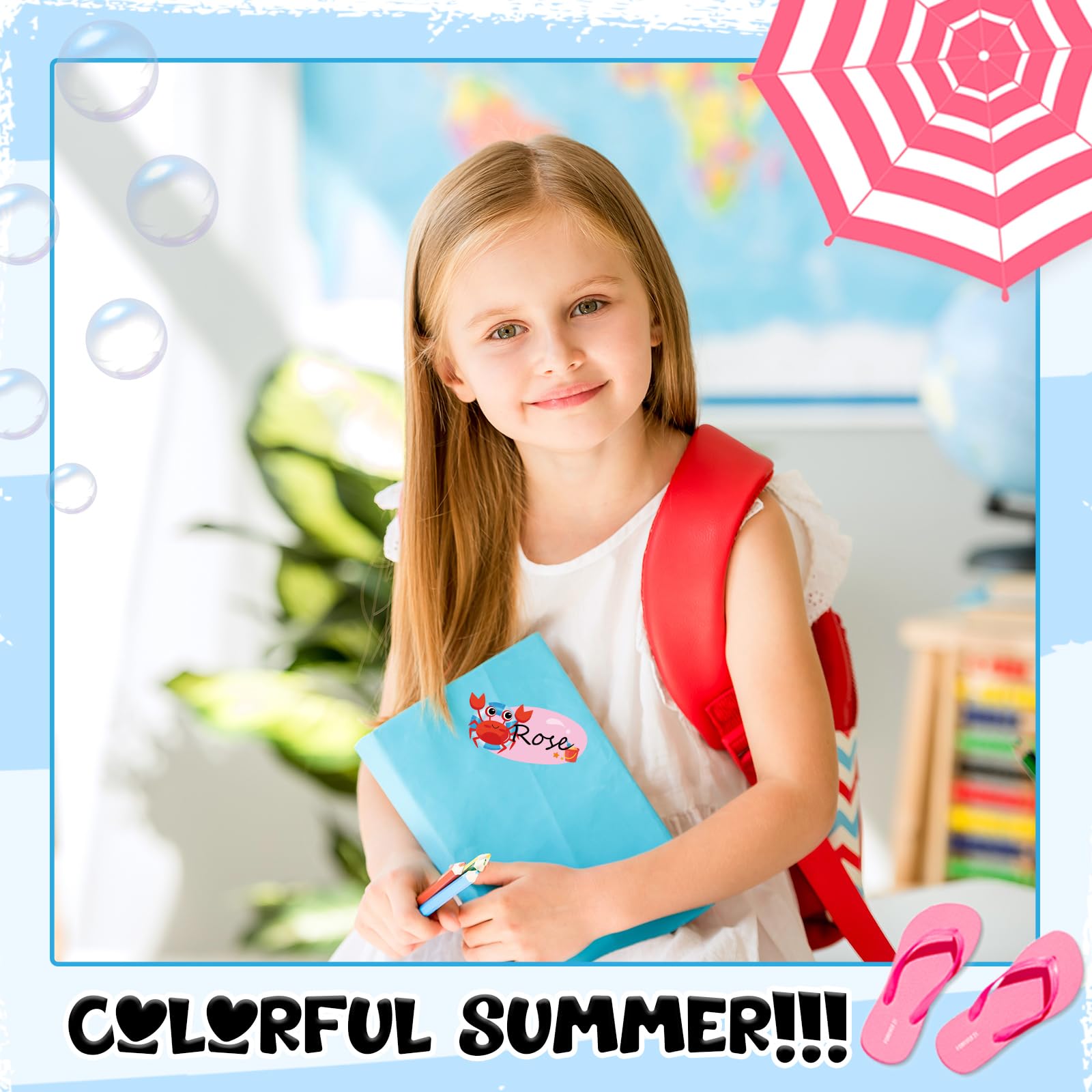 Snapklik.com : Henoyso 108 Pcs Summer Desk Name Tags For Classroom ...