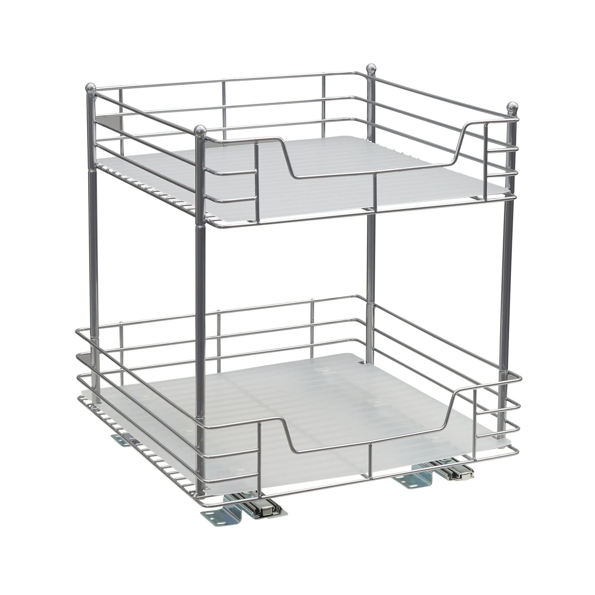 Household Essentials Nickel Glidez 2 Tier Pantry Pull Out Organizer ...