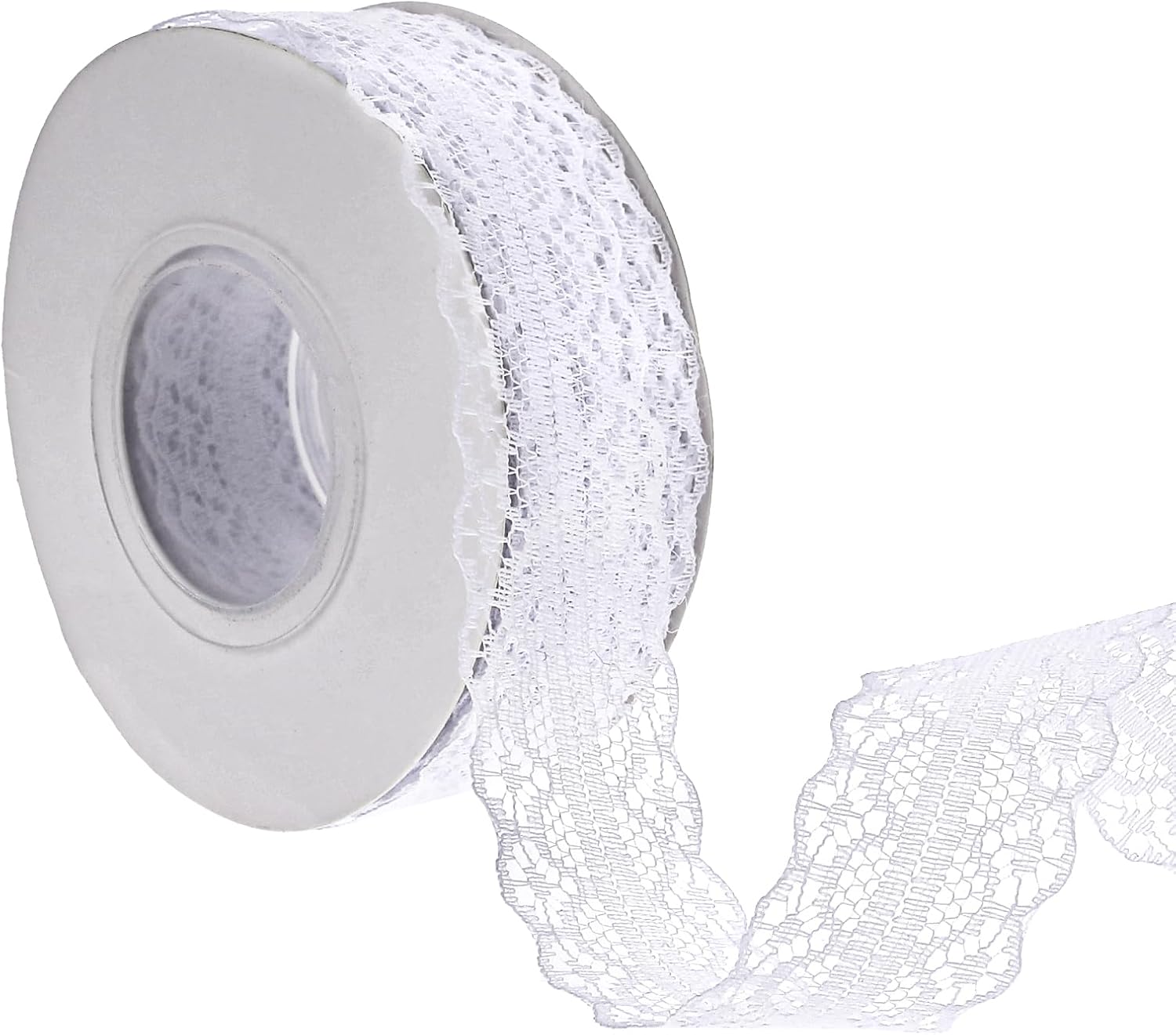 Amazon.com: 25 Yards White Lace Trim Ribbon 1.2 Inch Wide Vintage ...