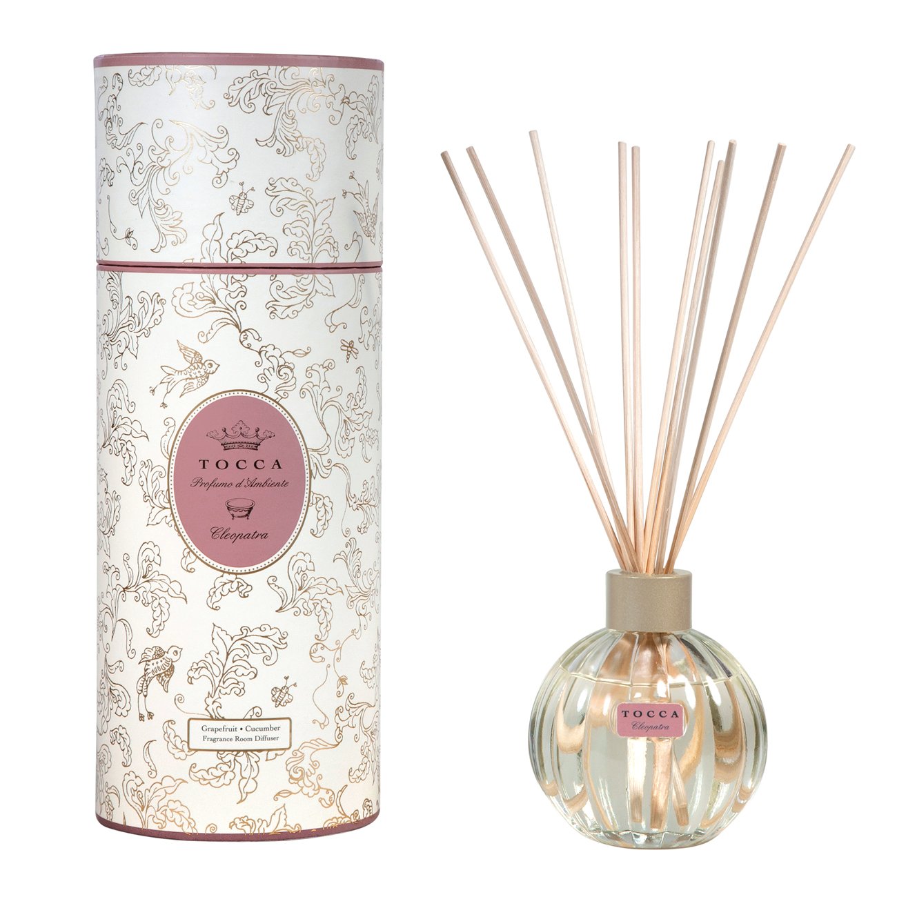 Amazon.co.jp: トッカ(TOCCA) リードディフューザー クレオパトラの香り 175ml 3~4ヶ月持続(芳香剤 ルームフレグランス グレープフルーツとキューカンバーのフレッシュ ...