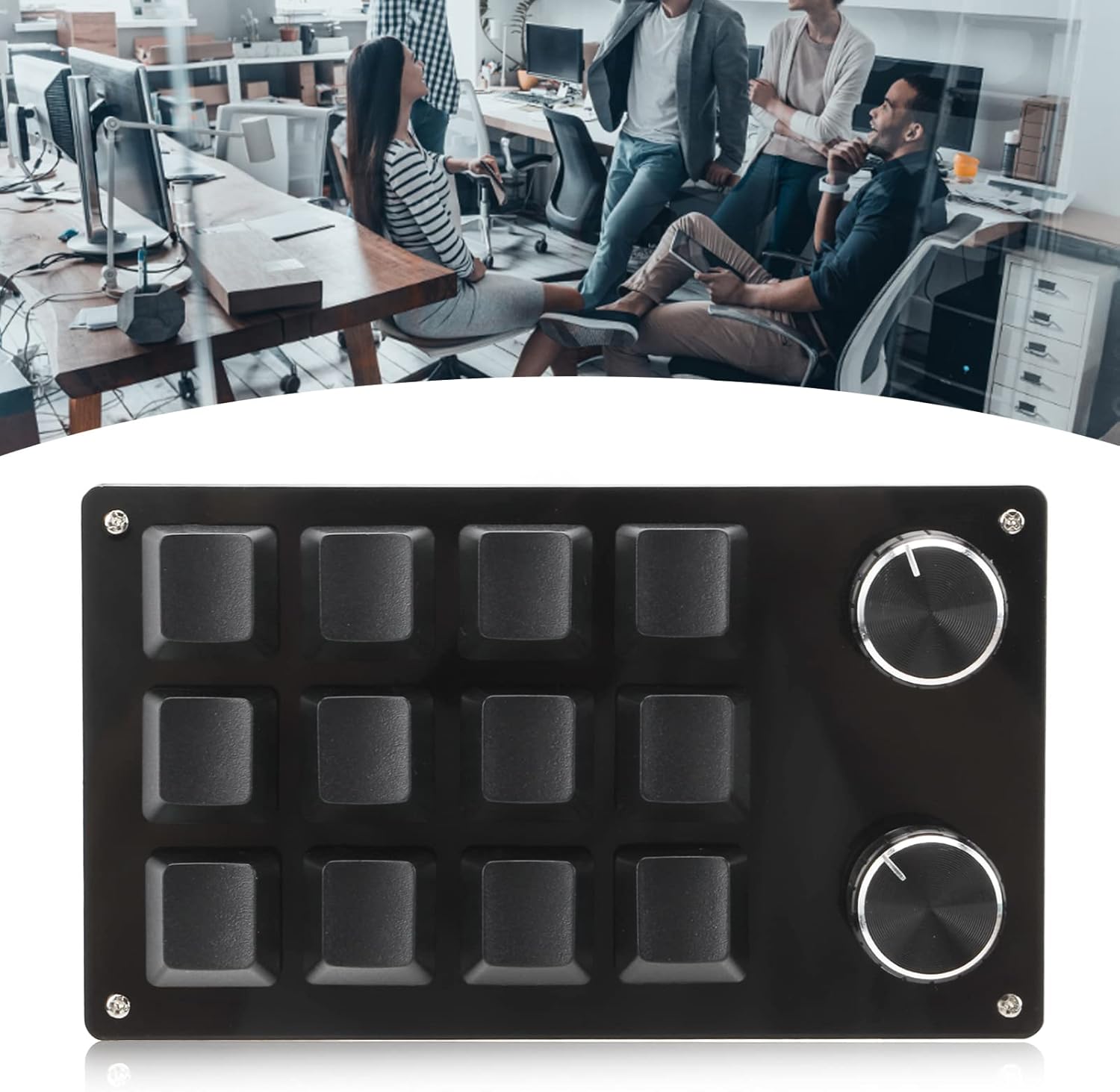 Amazon.com: EIMSOAH Adjustable Macro Mechanical Keyboard with Knob ...