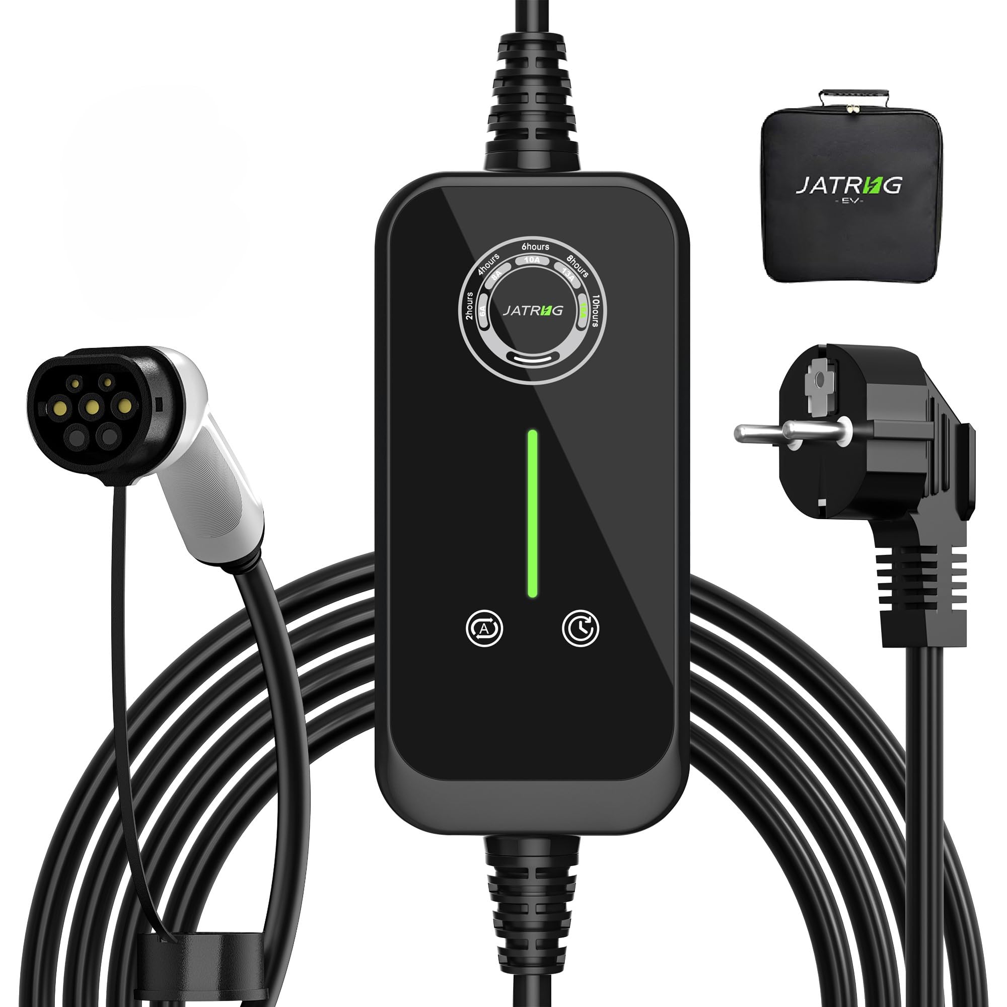 JATRHG P1 EV Chargeur 5M 3.6KW-1.5KW 16A|13A|10A|8A|6A Type 2 Station ...