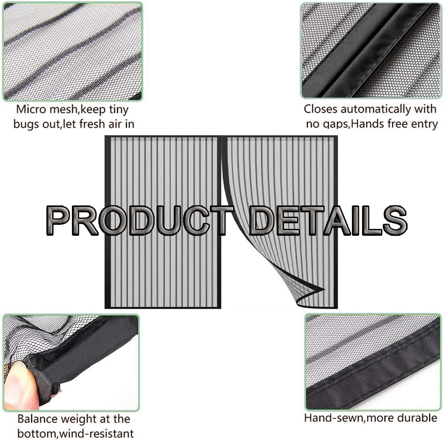 Buy Magnetic Window Screen, Window Fly Screen with Tape and Closing ...