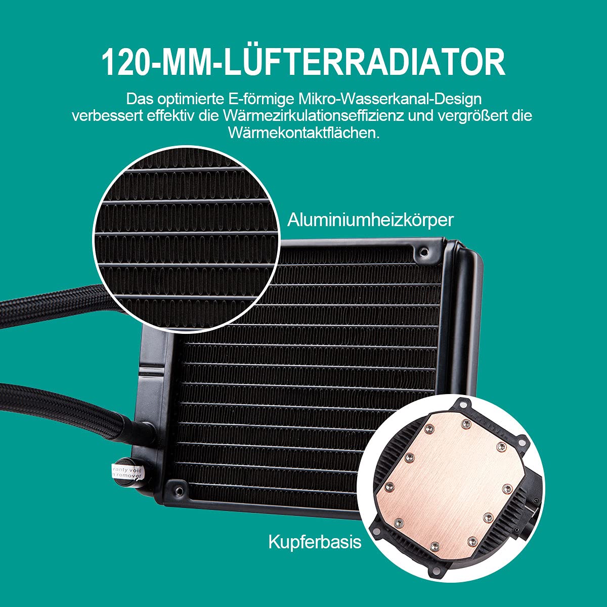 GOLDEN FIELD SF120 RGB All-in-One Liquid CPU Cooler With 120mm Radiator ...