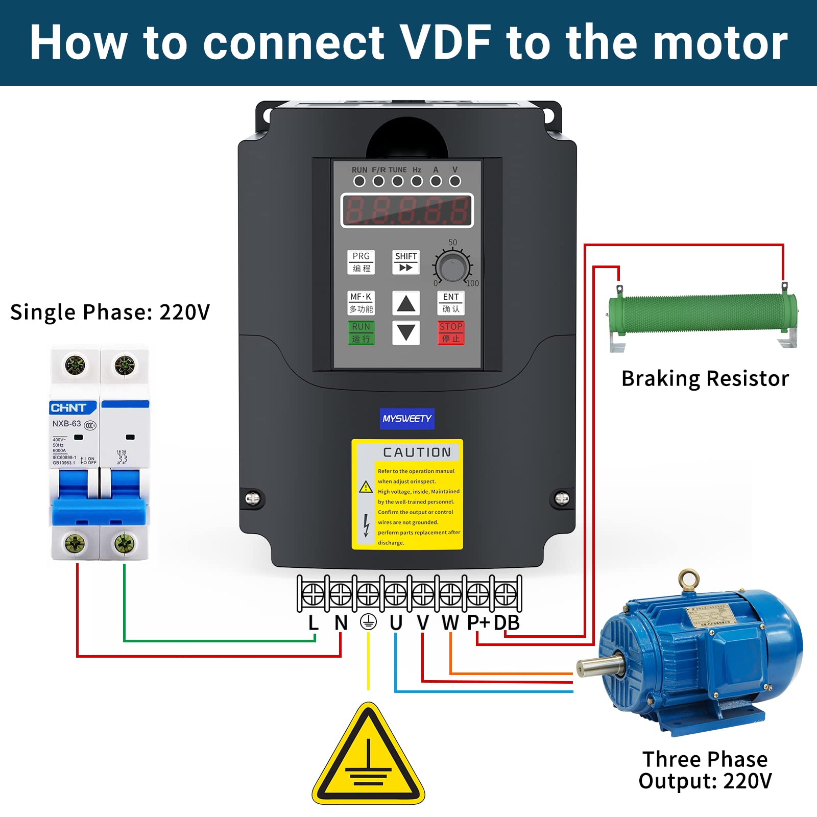 Snapklik.com : MYSWEETY Single Phase To 3 Phase Converter, 15KW 2PH VFD ...