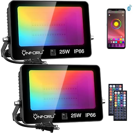 LED Flood Lights RGB Color Changing 300W Equivalent Outdoor, 30W ...