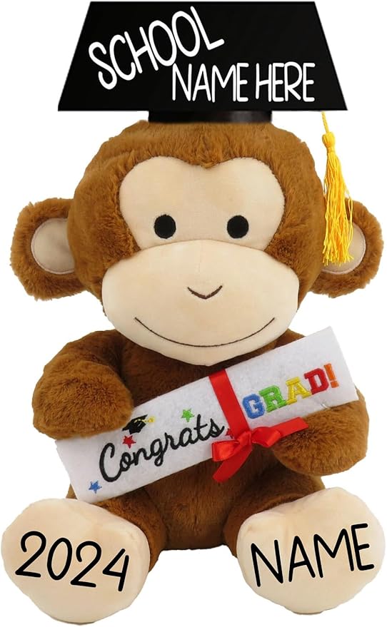 Amazon.com: Personalized Graduation Teddy Bear Monkey Gift 2024 for Her ...