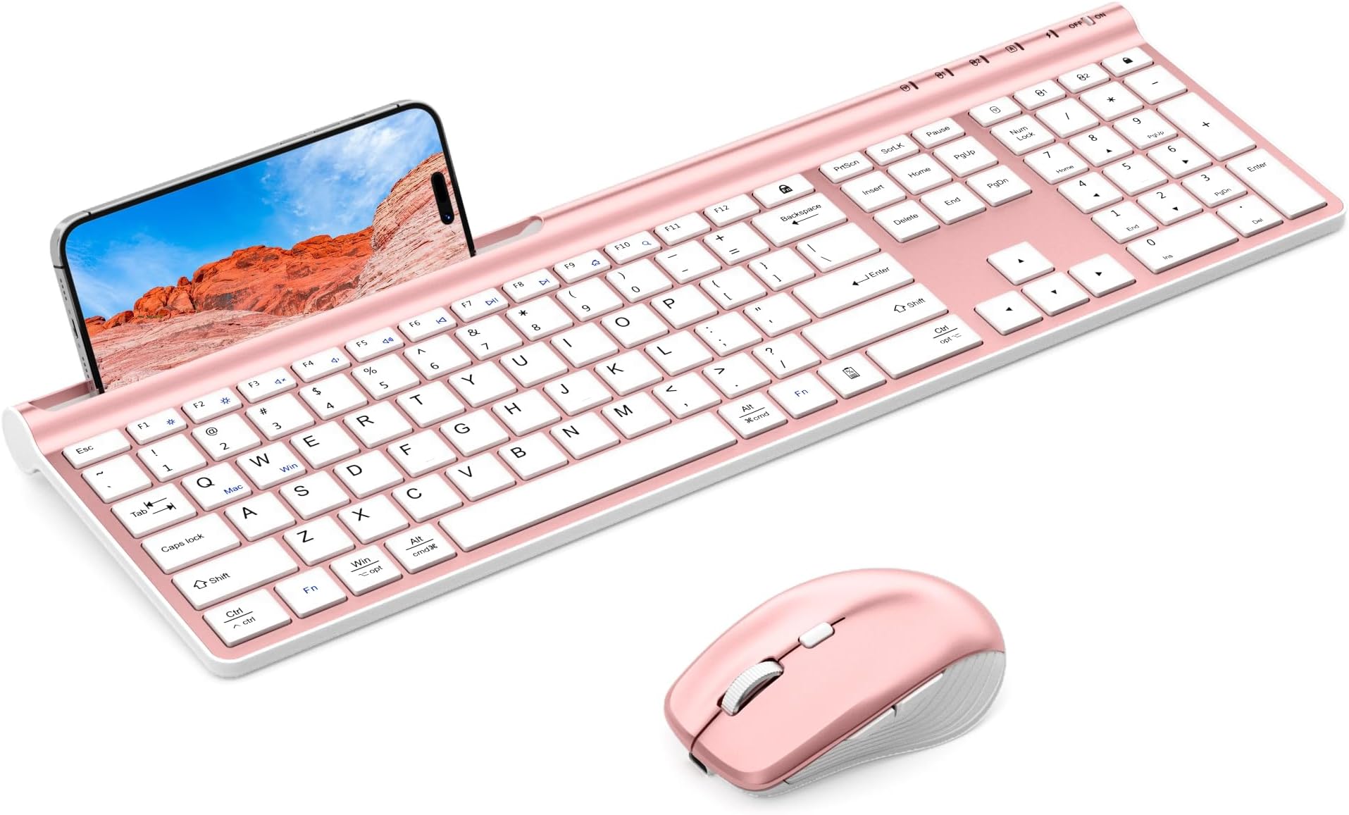 Wireless Keyboard And Mouse Combo Samsers Ultra Slim Rechargeable Dual Mode