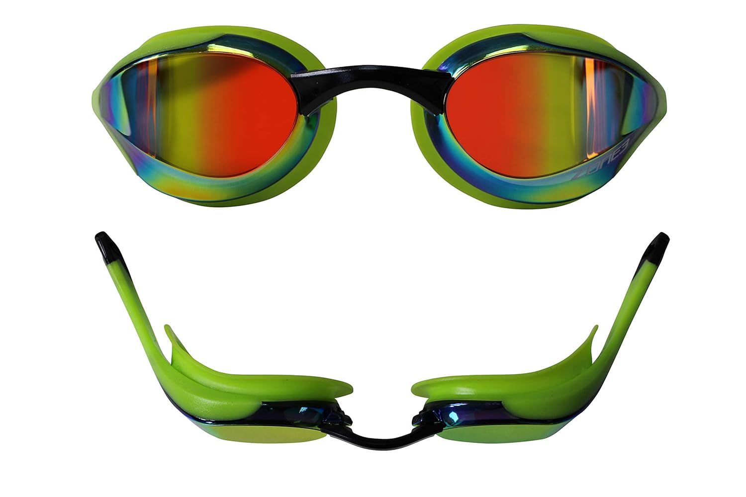 Buy Zone3 Volare Streamline Racing Swim Goggles (Mirror Lens - Green ...