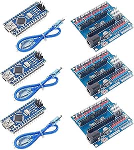 RELAND SUN 3Set Nano V3 ATmega328P Mini USB with USB Cable soldered ...