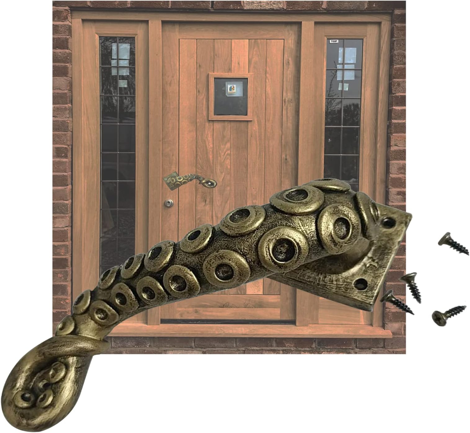 Marsrut Vintage Octopus Tentacle Door Handle - Indoor/Outdoor Home ...
