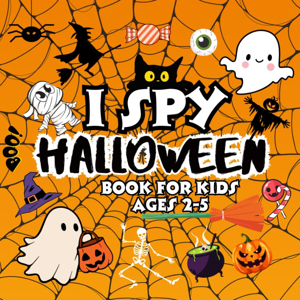 Halloween Treasures: I Spy Halloween Coloring Book For Kids Ages 2-5: A ...