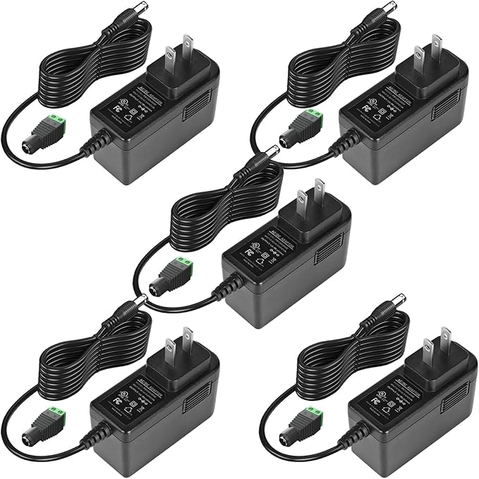 12V 2A Power Supply Adapter, UL-Listed, 120V AC to 12V DC Adapter ...
