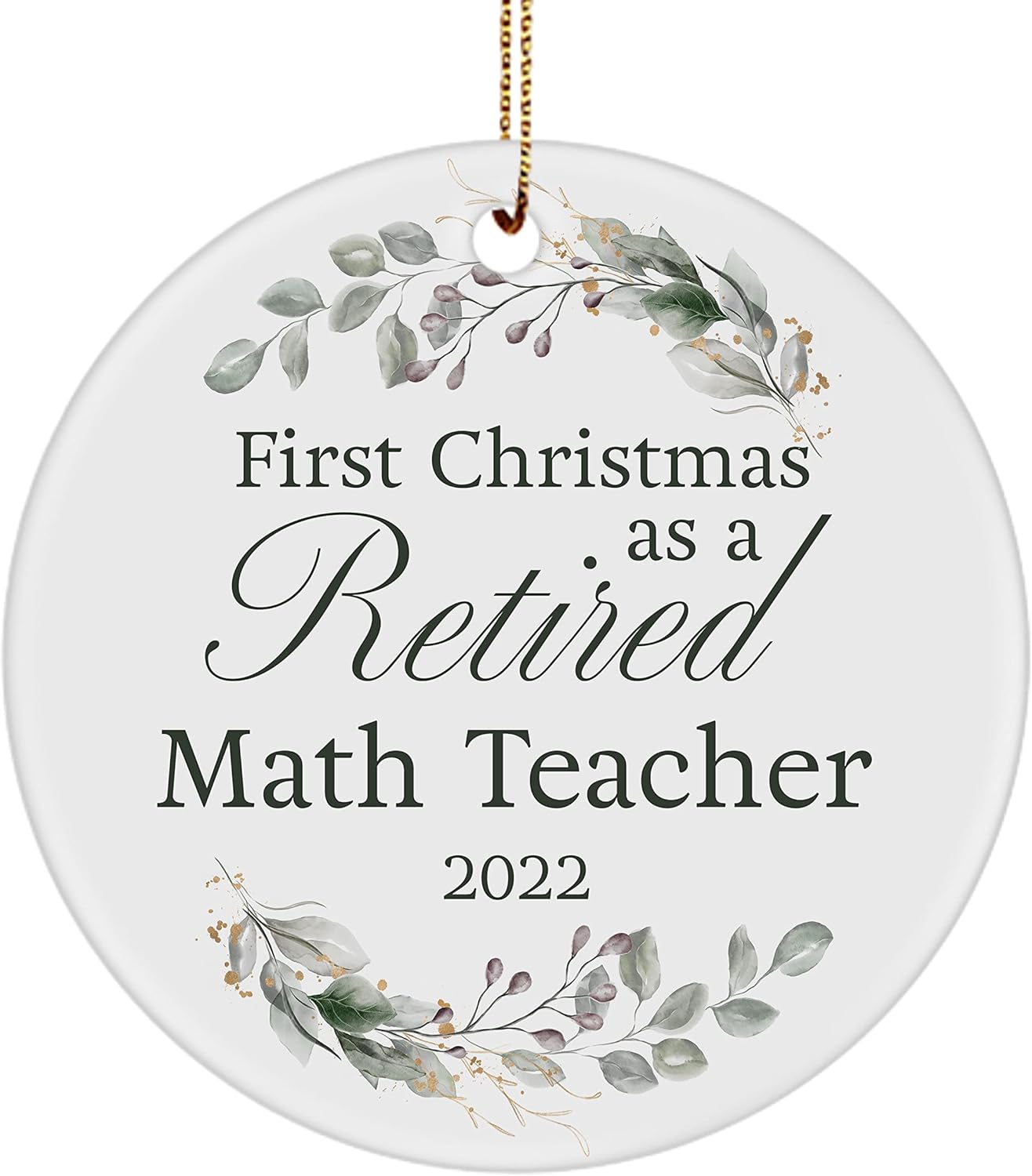 Amazon.com: Retirement Ornament for Math Teacher Gifts First Christmas ...
