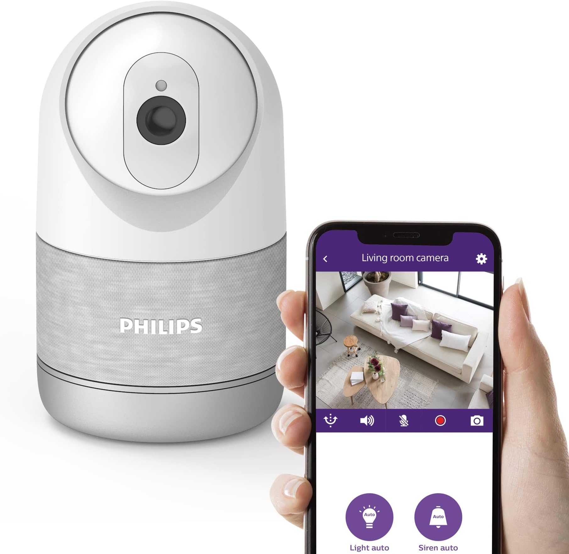 Philips Hue Secure kabellose Smart Home Überwachungskamera, weiß ...