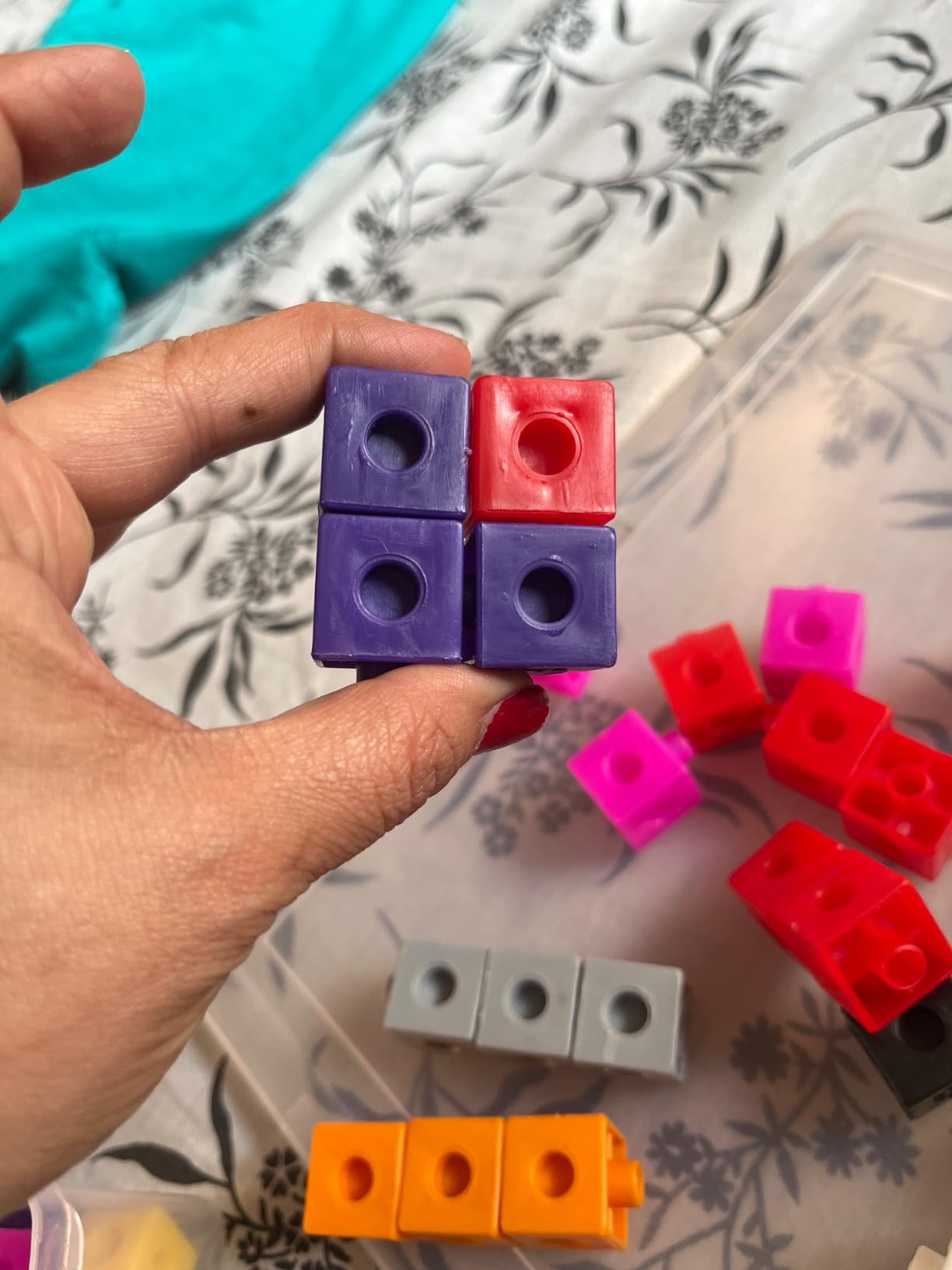 StepsToDo 100 Unifix Linking Math Cubes – 2CM Snap Counting Cubes in 10 ...