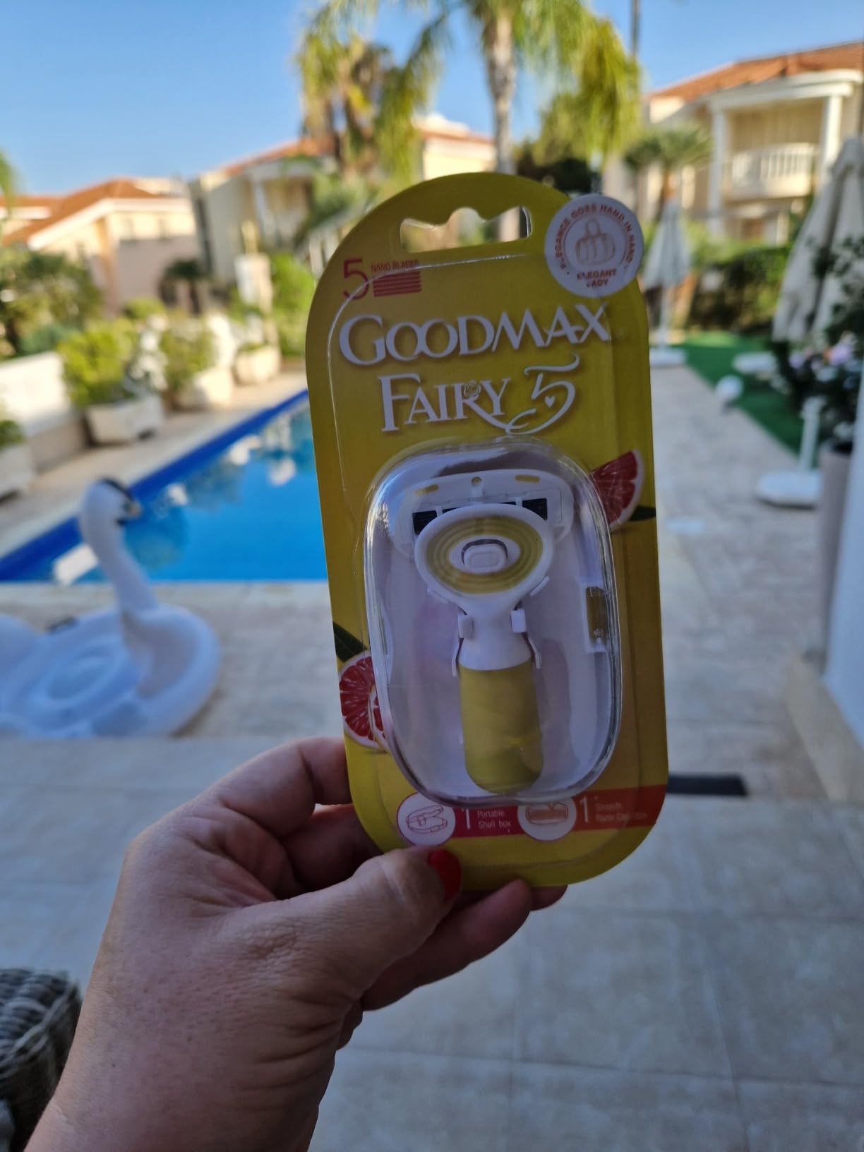 Goodmax Fairy Mini Lady Razor - Travel Size With Case - 5 Nano Blade ...