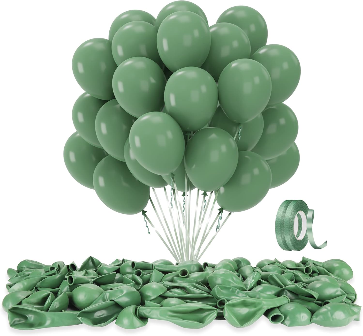 Amazon.com: Latex Party Balloons, 12 inch Helium Balloons with Ribbon ...