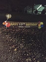 Amazon.com: Ushinemi Happy 13th Birthday Banner, Official Teenager ...