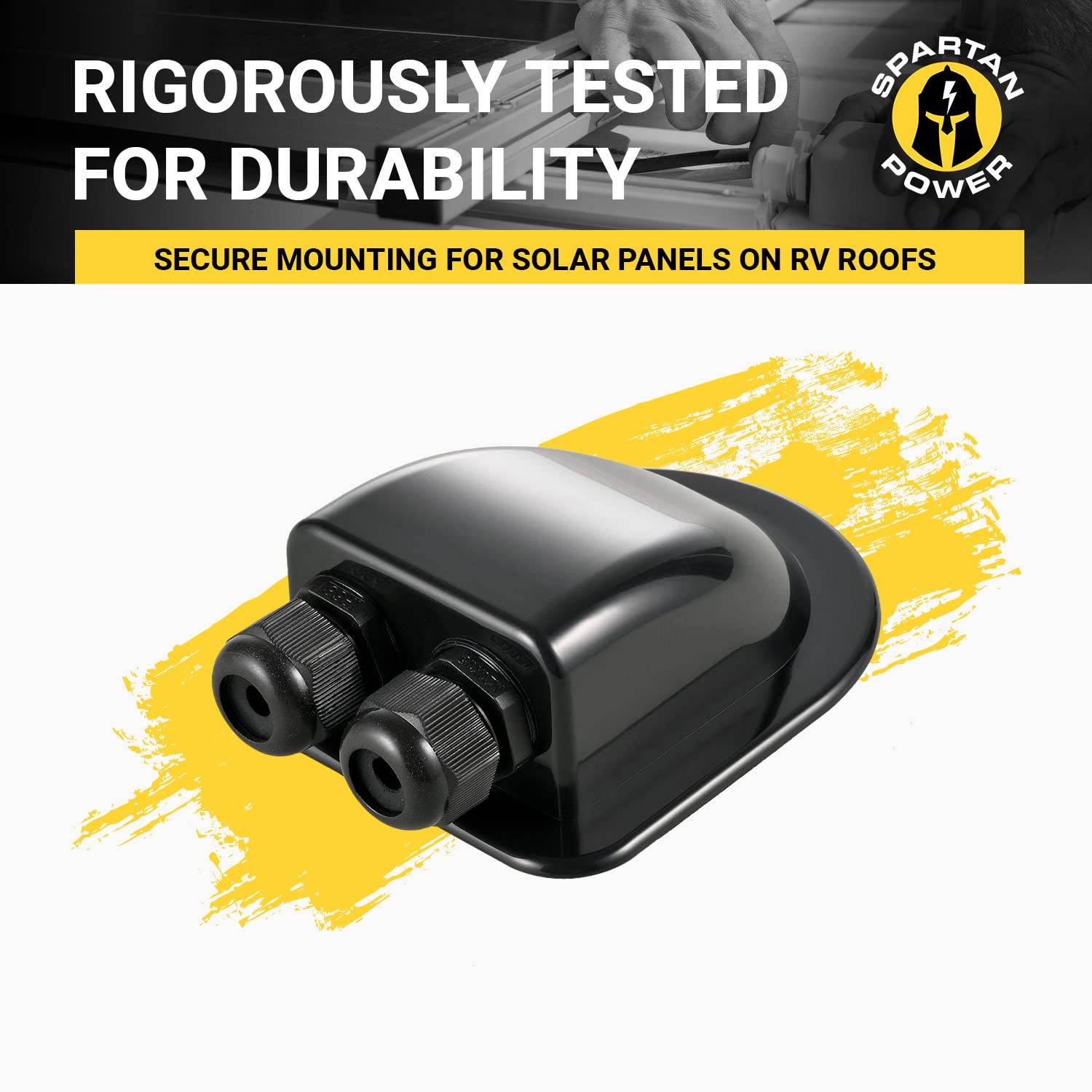 Snapklik.com : Spartan Power Black ABS Double Solar Cable Entry Housing ...