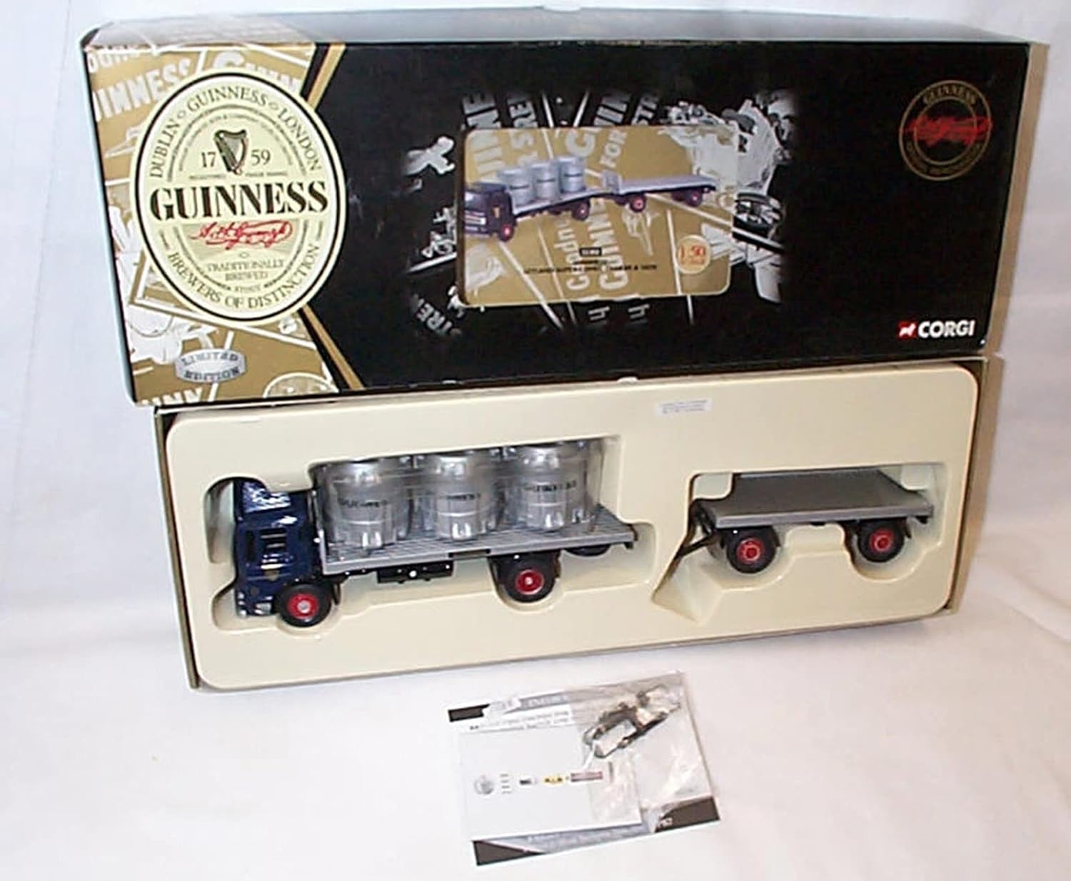 corgi guinness leyland super comet trailer with vats lorry 1.50 scale ...