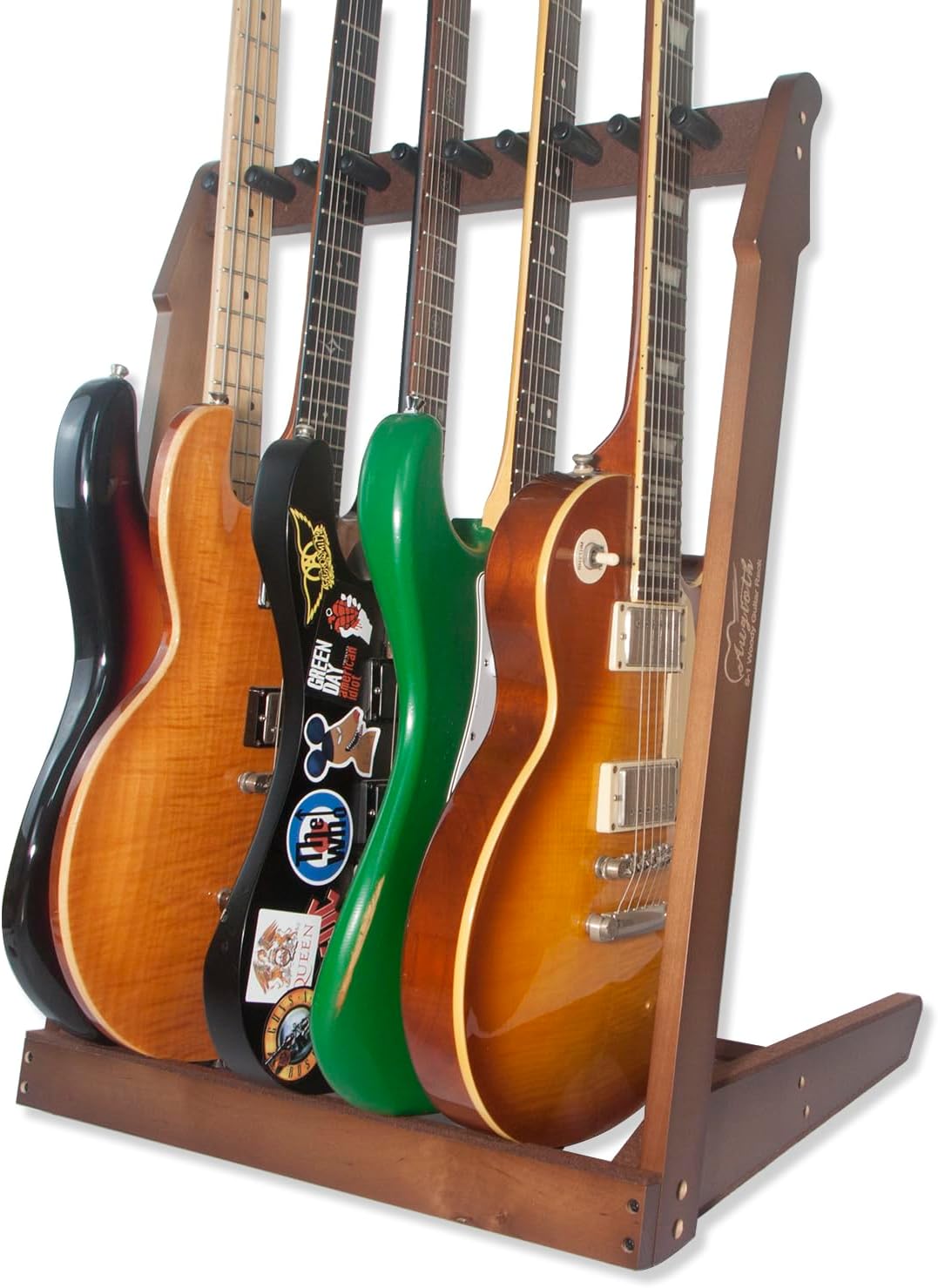 Amazon.com: HilerPunk Guitar Stand, Wooden Multiple Guitar Stands ...