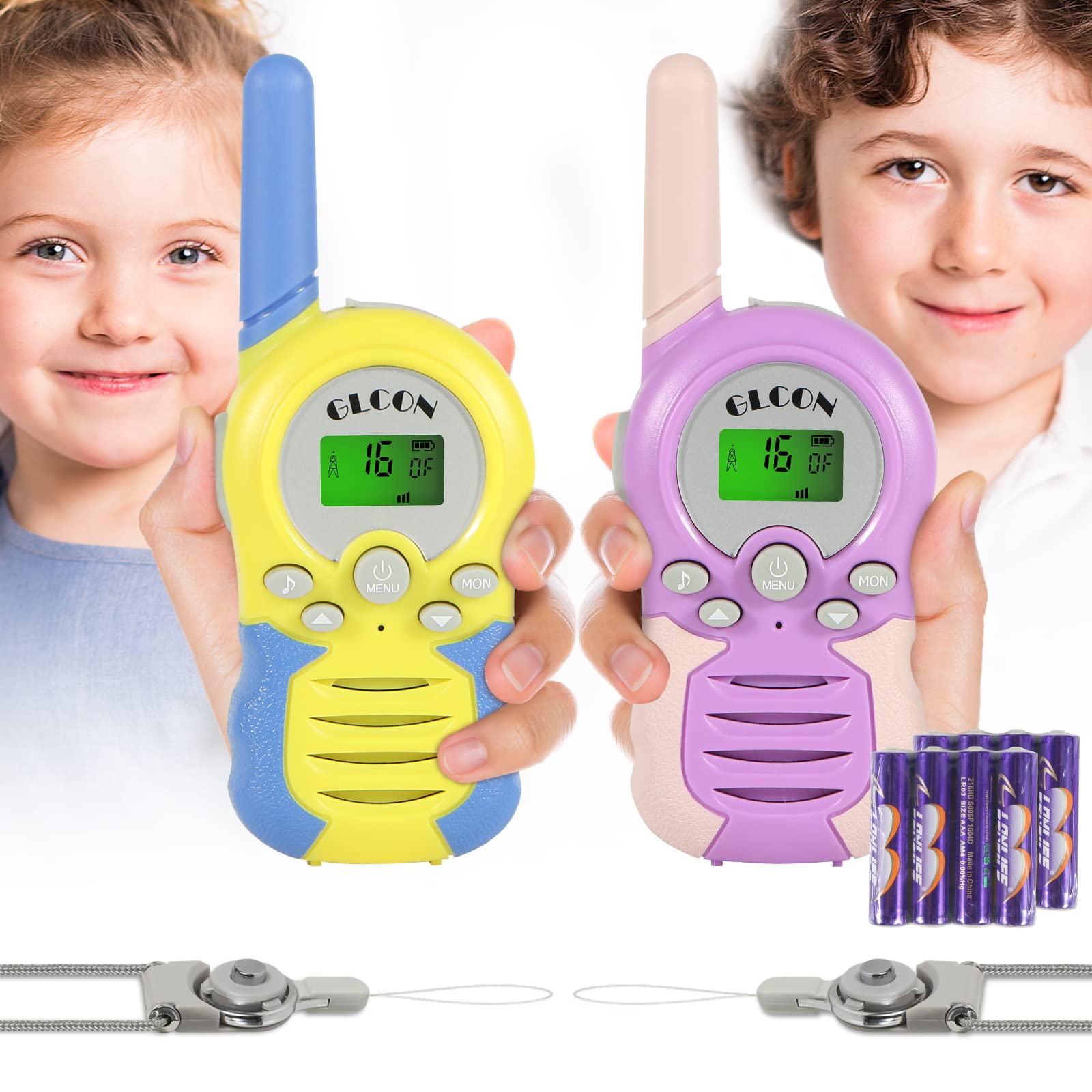 Buy Multi-Color Walkie Talkies for Kids - GLCONN 22 Channel Kids Walkie ...