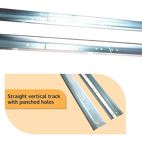 Snapklik.com : Garage Door Vertical Track Replacement, Galvanized Steel ...