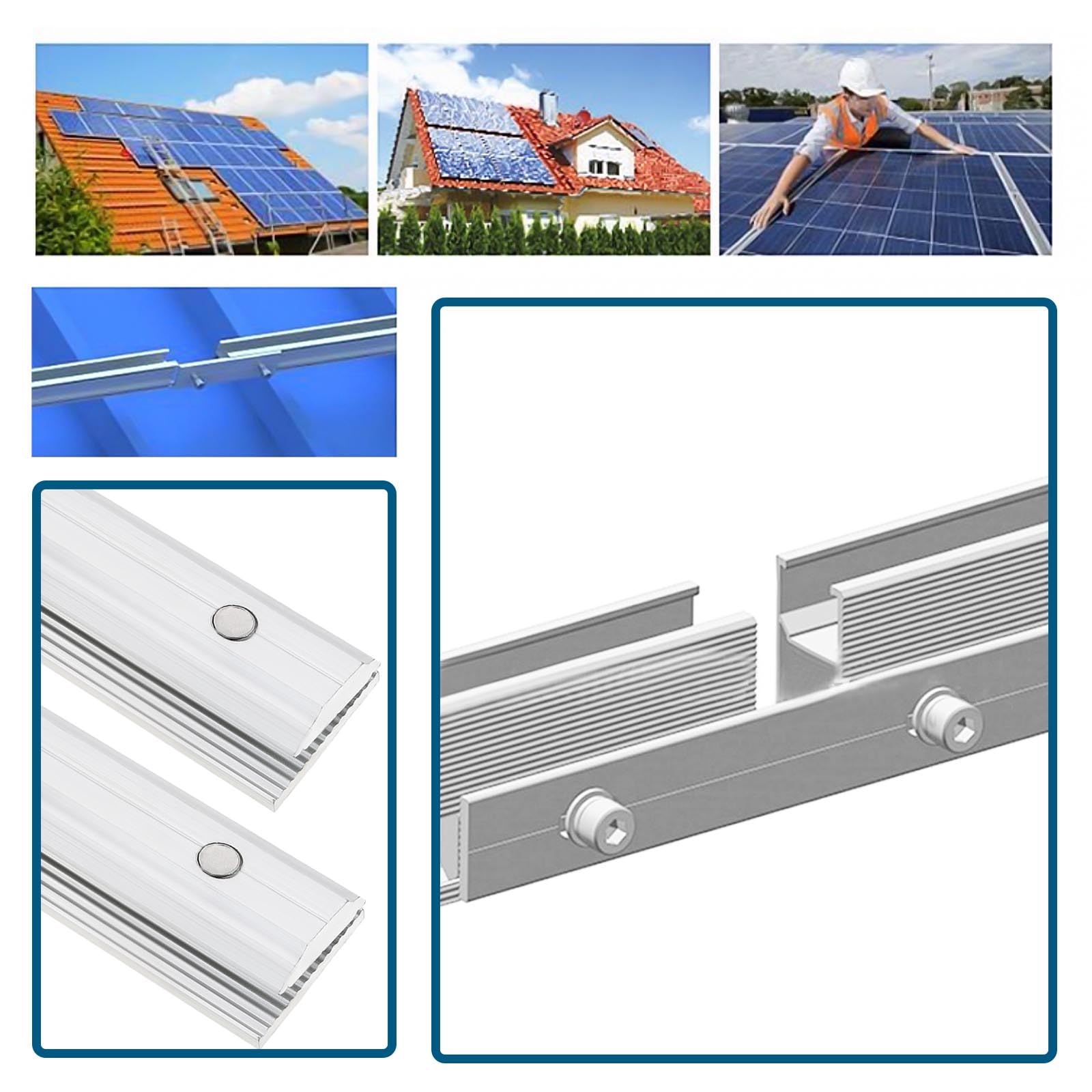 Solar PV Rail Connector Aluminium – Flat 40x5 Slot For 40x40 Pipe ...
