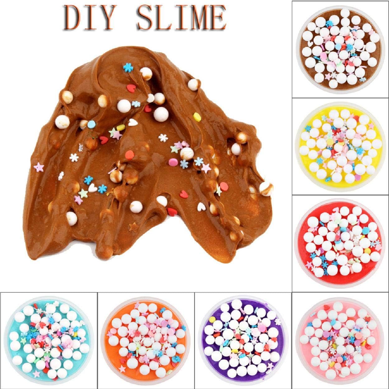 Amazon.com: Cinhent Fluffy & Stretchy Chocolate Pearls Mud Slime Putty ...