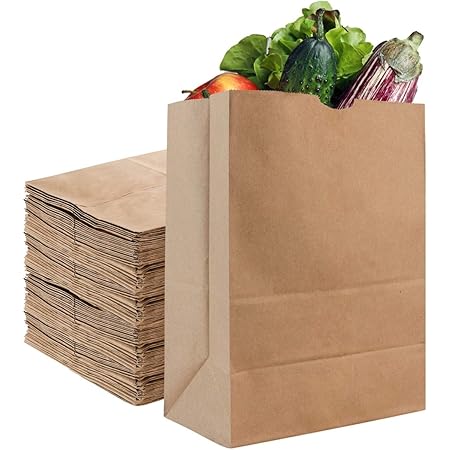 Amazon.com: Stock Your Home 52 Lb Kraft Brown Paper Bags (50 Count ...