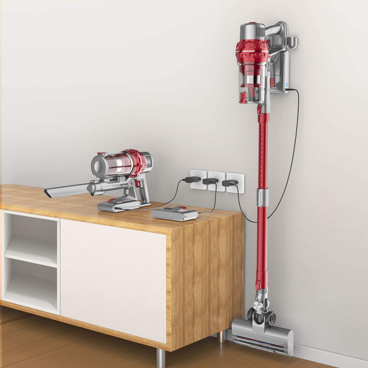 Aspiradora inalámbrica BuTure, 26 KPa potente aspiradora de palo, 35 ...