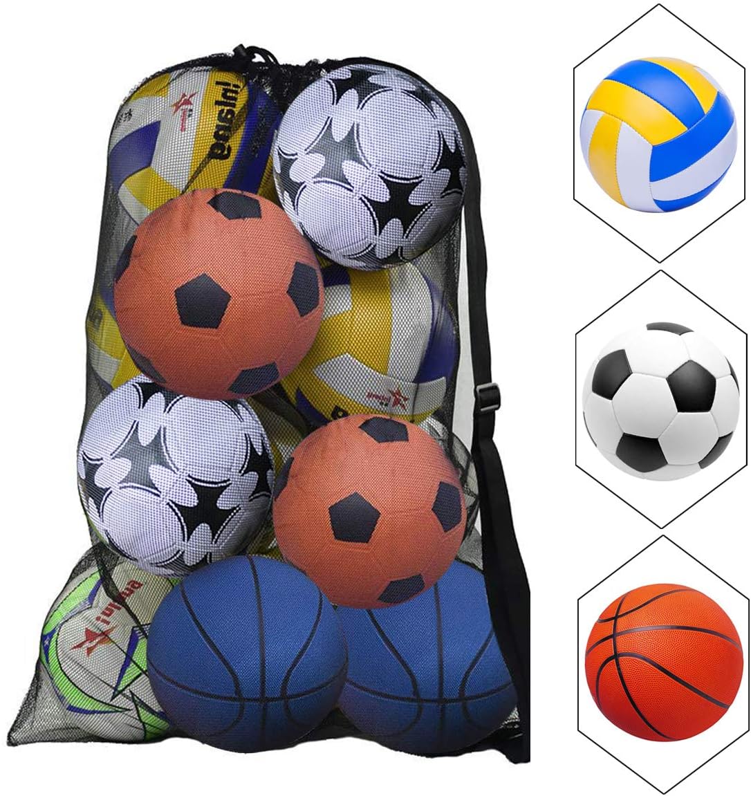 Tibapla Extra Large Waterproof Mesh Ball Bag, Heavy Duty Football ...