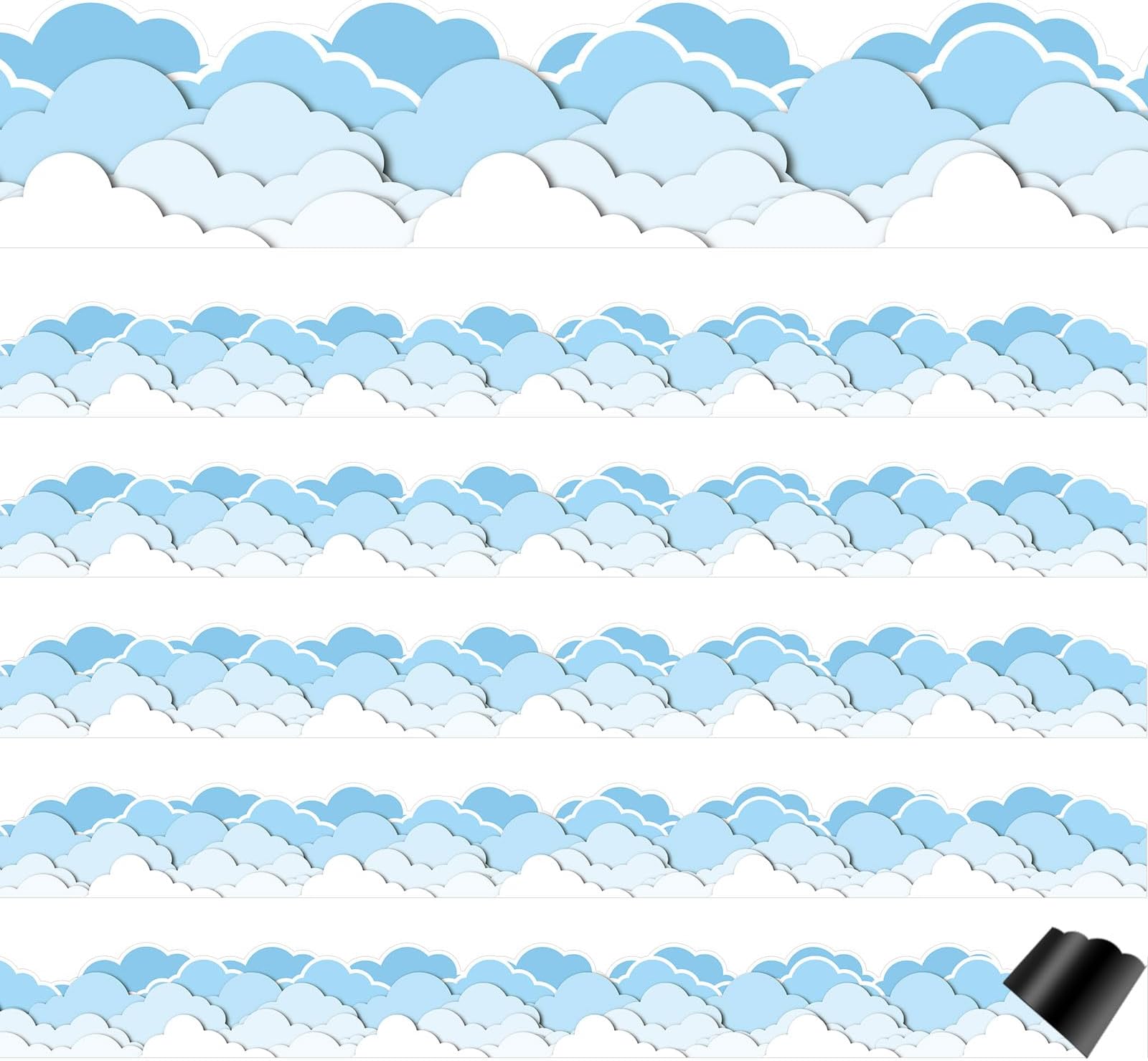 Amazon.com: Mooliwe 24 Pcs Cloud Magnetic Bulletin Board Borders 12''x1 ...