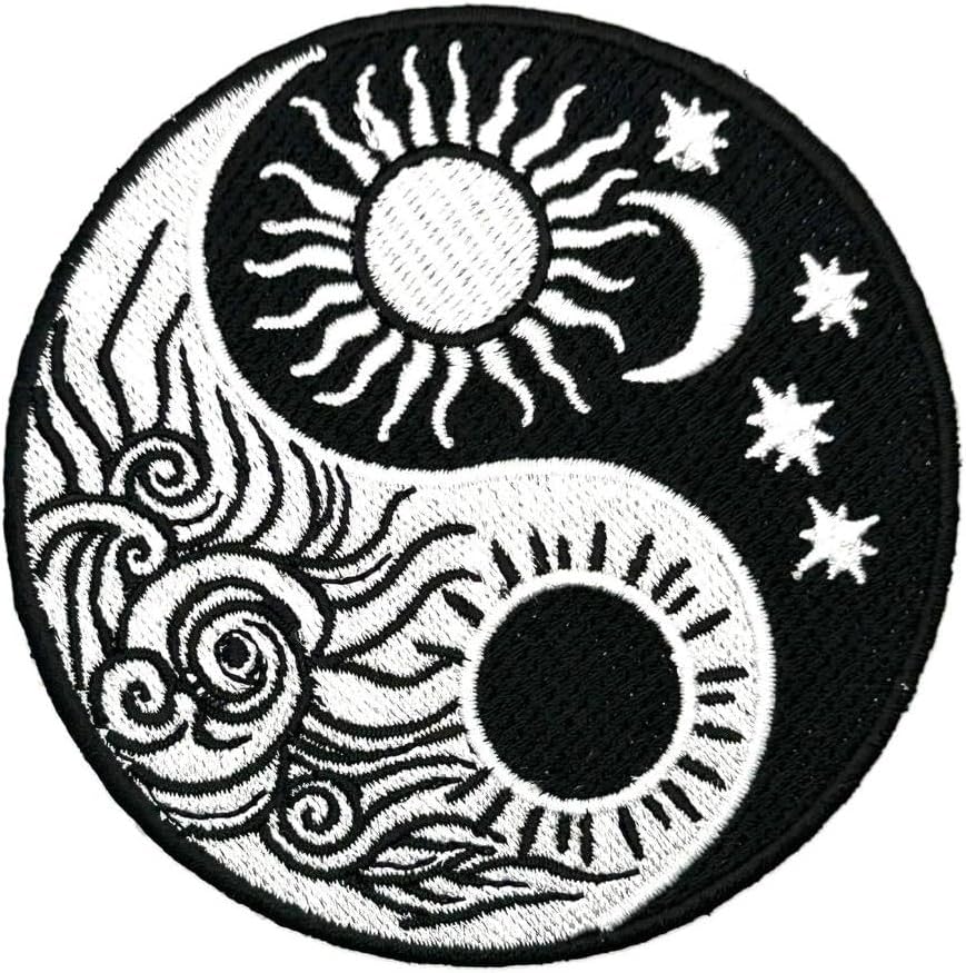 Amazon.com: CHBROS Sun and Moon Patches, Embroidered Patches, Sew on or ...