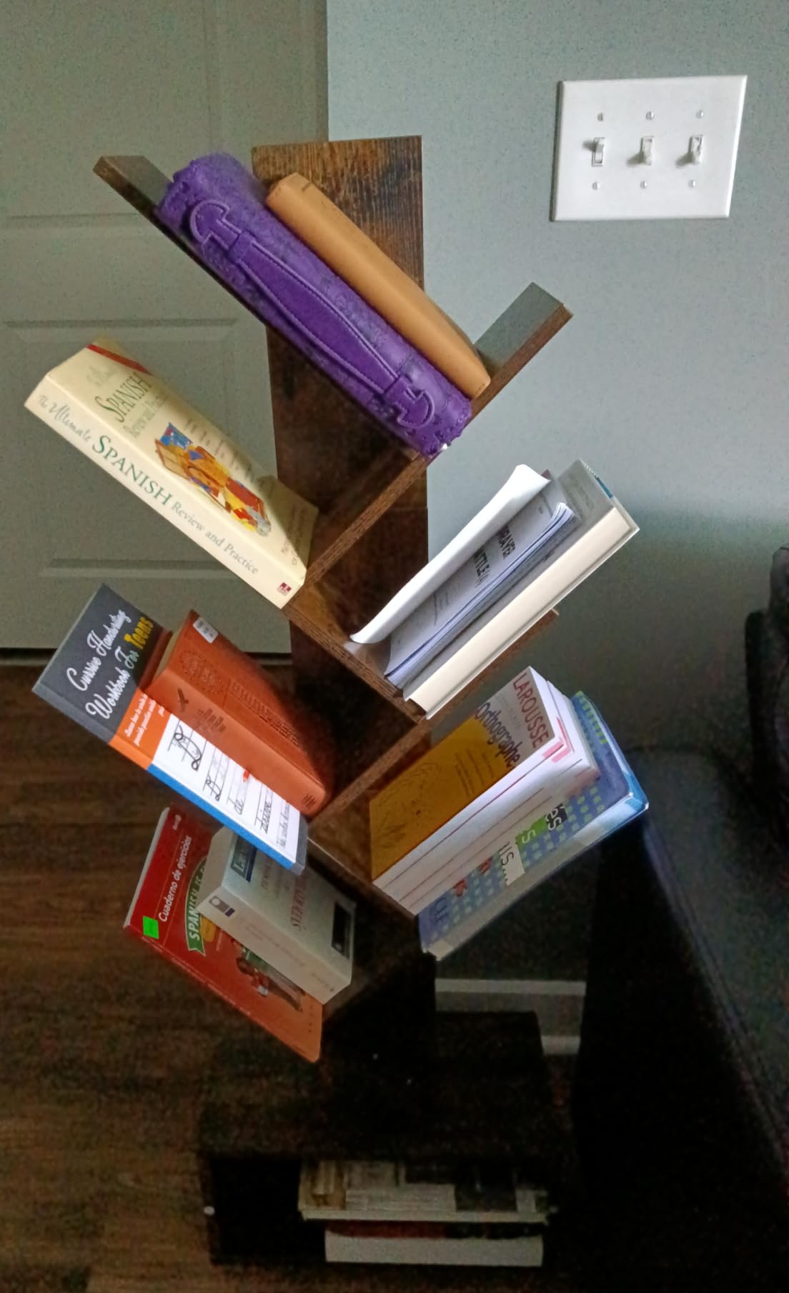 $8/mo - Finance Yoobure Tree Bookshelf - 6 Shelf Retro Floor Standing ...