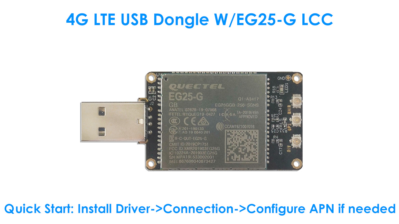 Watch Quick Start of 4G LTE USB Dongle EG25-G LCC on Amazon Live