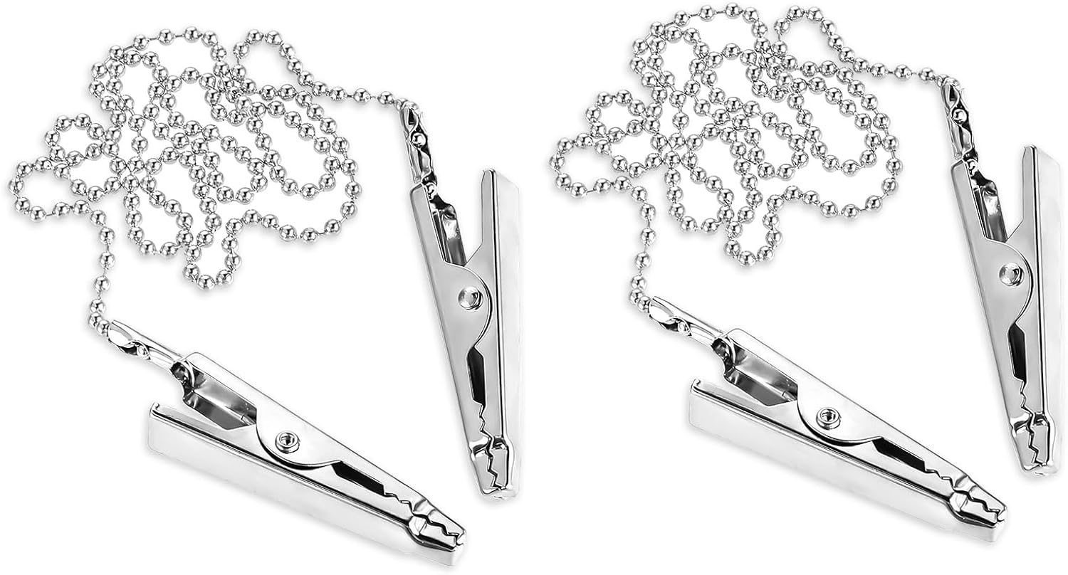 Amazon.com: 2 Pcs Dental Bib Clips Napkin Clip Chain Lanyard with Ball ...