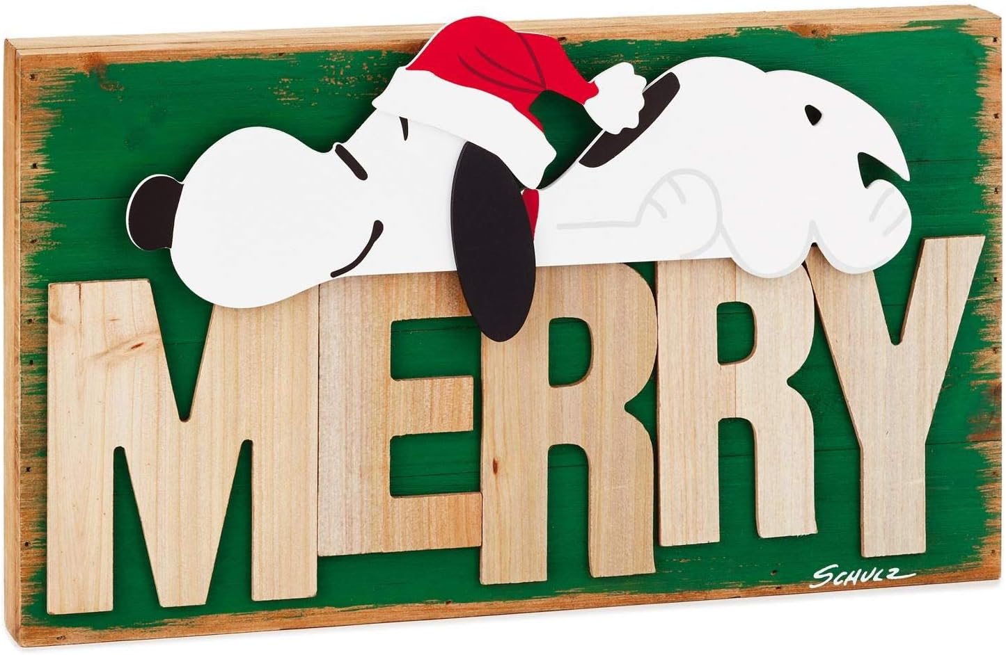 Amazon.com: Hallmark Peanuts Snoopy Rustic Wood Quote Sign Plaques ...