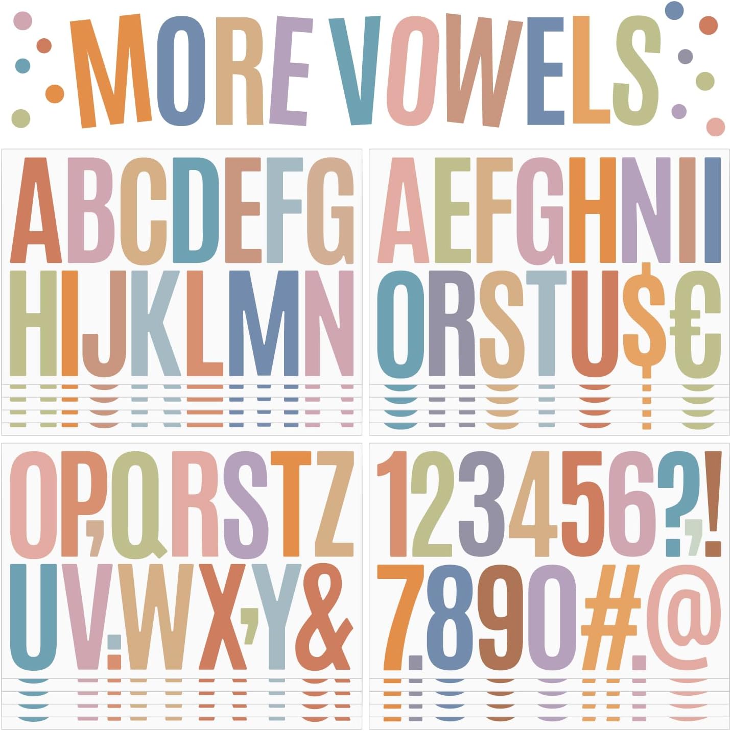 Amazon.com: 186 PCS 12 Pieces 3-inch Letter Stickers Vinyl Alphanumeric ...