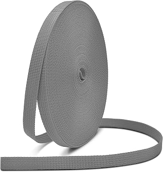 Amazon.com : CooBigo Nylon Webbing 3/8 Inch Heavy Duty Gray Nylon ...