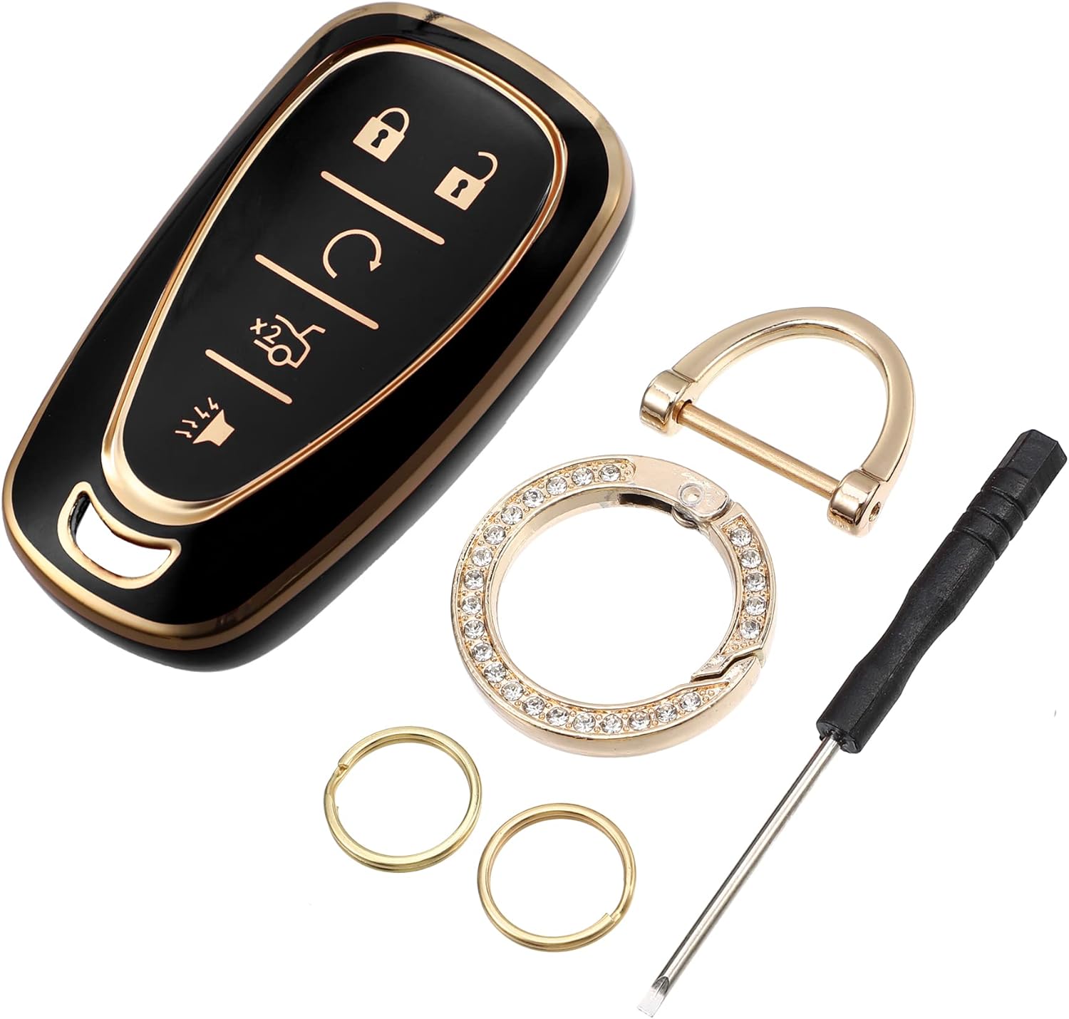 Amazon.com: X AUTOHAUX 1 Set Car TPU Smart Keyless Entry Remote Control ...