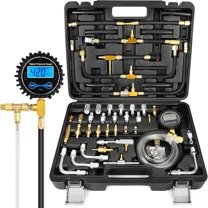 Amazon.com: Uprimu Digital Fuel Injection Pressure Tester Kit - Fuel ...