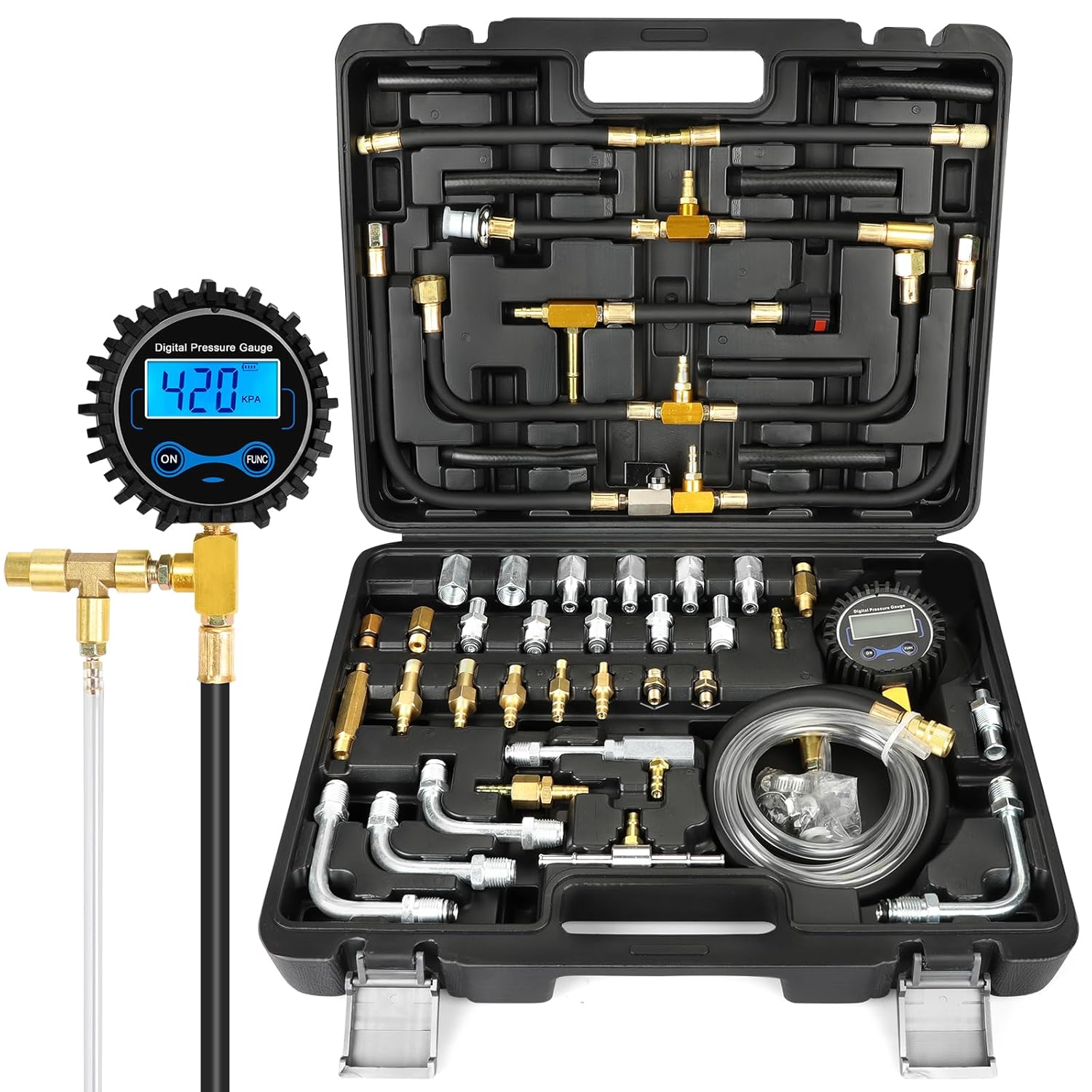 Amazon.com: Uprimu Digital Fuel Injection Pressure Tester Kit - Fuel ...