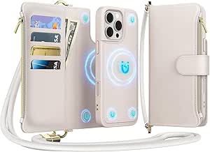 Amazon.com: EEIFO for iPhone 16 Pro Max(6.9 inches) Detachable Wallet Case with Crossbody.Multi ...