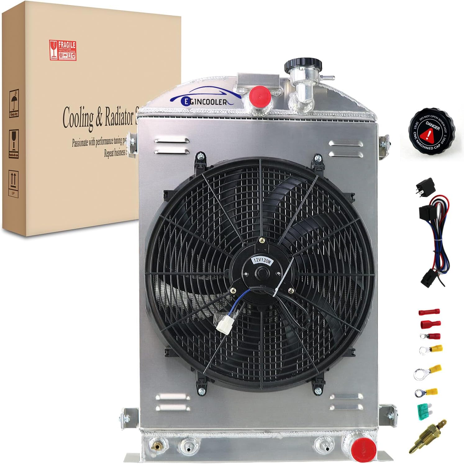 Amazon.com: EGINCOOLER 3 Rows Core Aluminum Radiator for 1930 1931 Ford ...