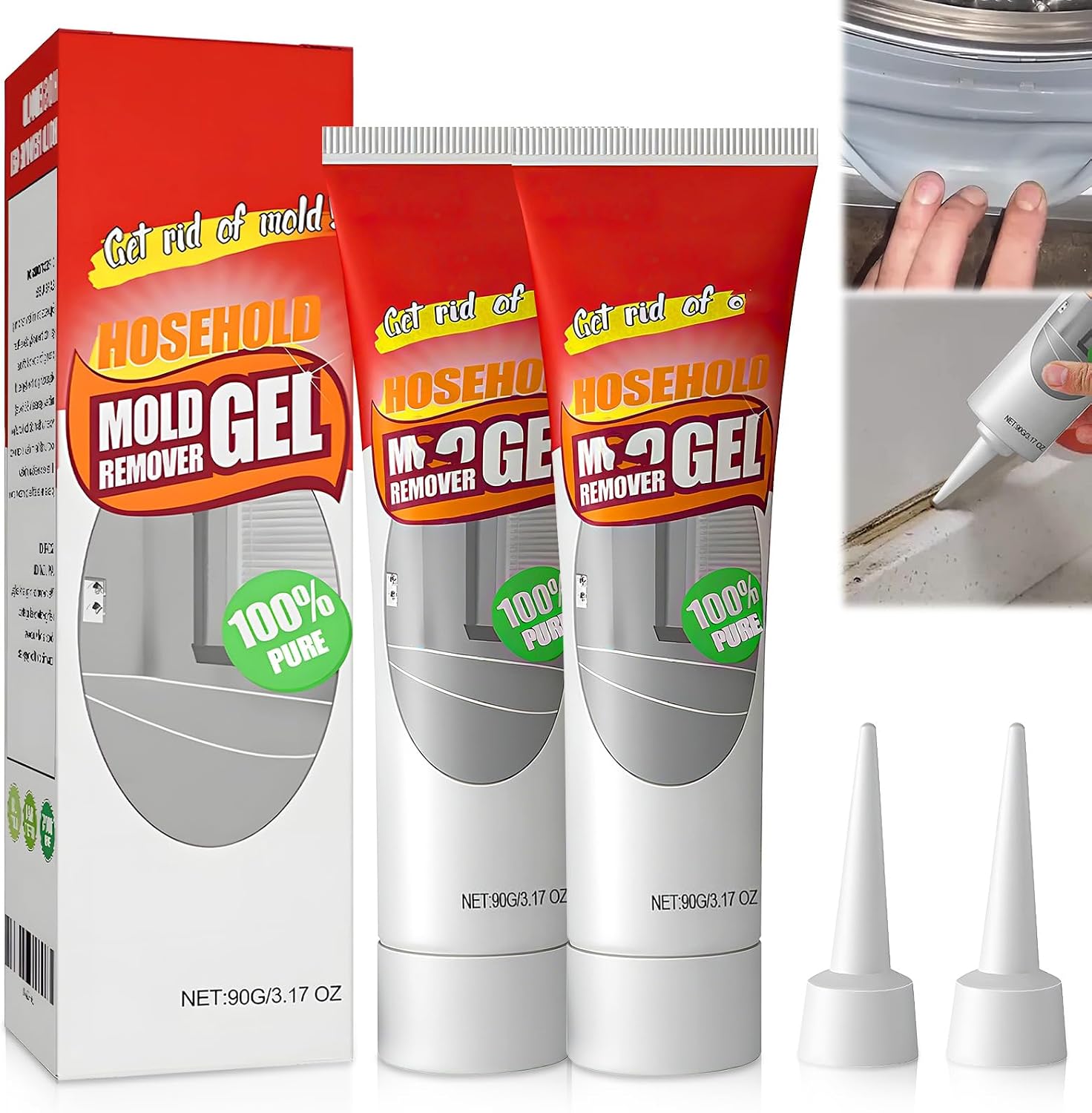 2Pcs Nexa Mold Remover Gel, Powerful Mold Remover Gel for Bathroom and ...